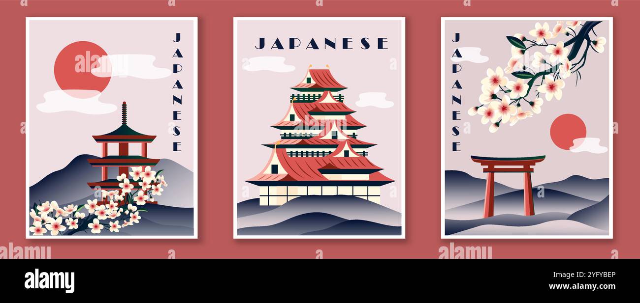 Japanese objects minimalist Stock Vector Images - Alamy