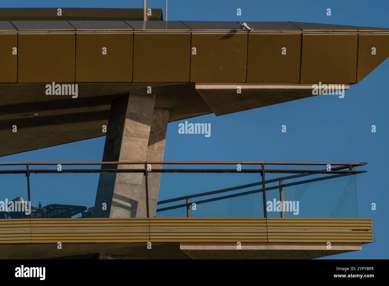Balcony Roof Structure Modern Architecture Stock Photo - Alamy
