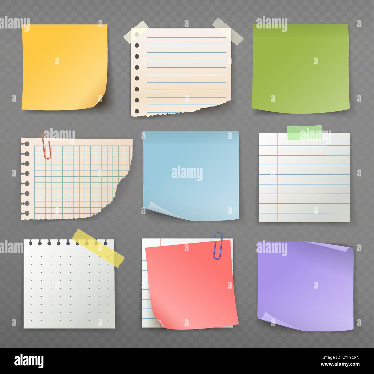 Attached text pages Stock Vector Images - Alamy