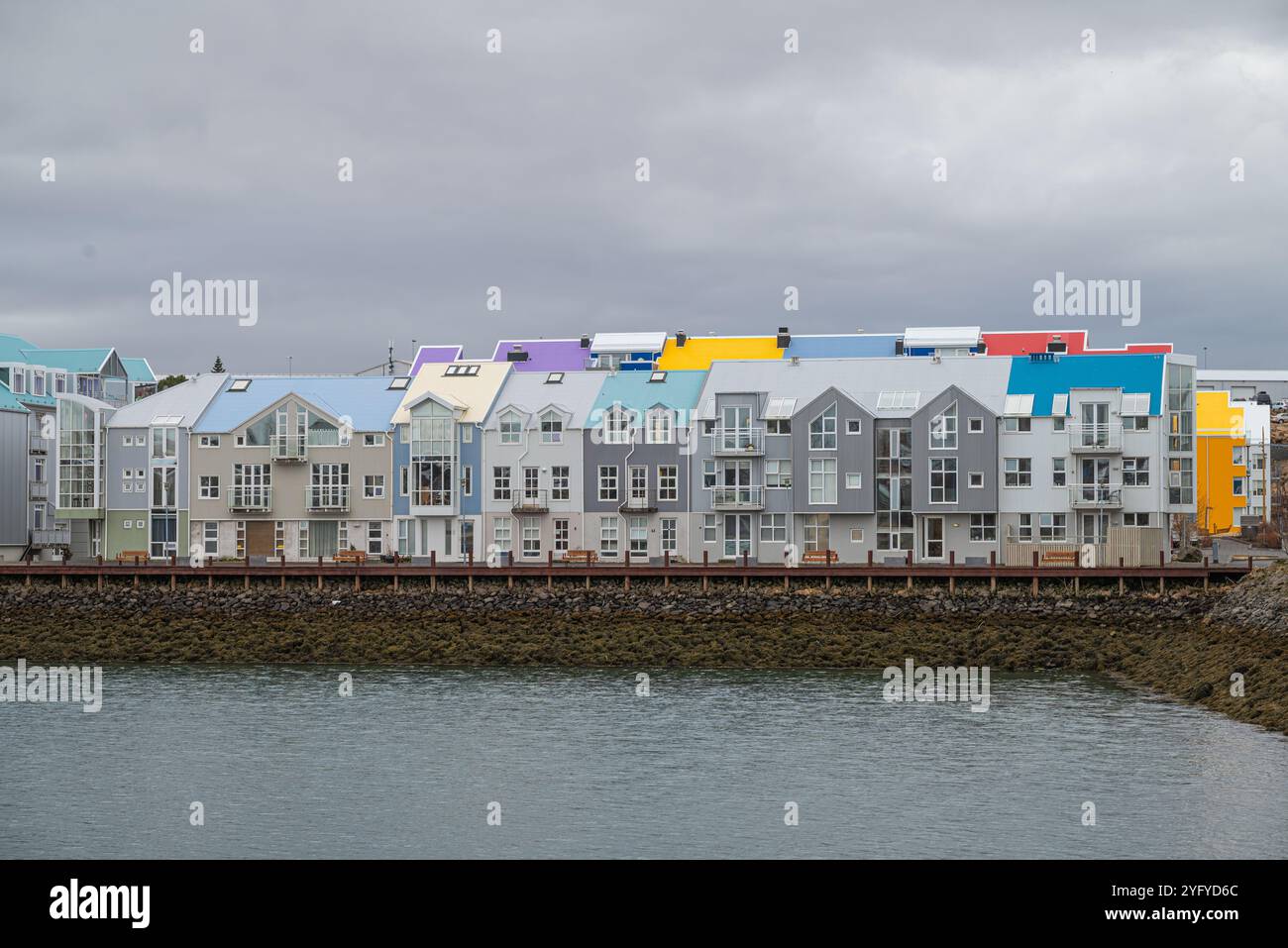 skyline of a neighborhood in city of Reykjavik in Iceland Stock Photo ...