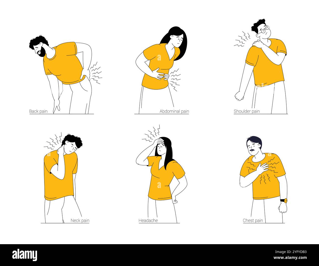 Pain localization concept Stock Vector Image & Art - Alamy