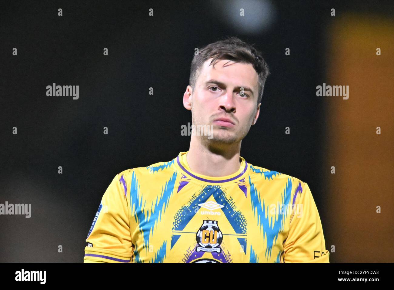Goalkeeper Jack Stevens (1 cambridge united) looks on during the EFL ...