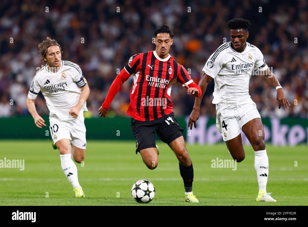 Luka Modric and Aurelien Tchouameni of Real Madrid and Tijjani ...