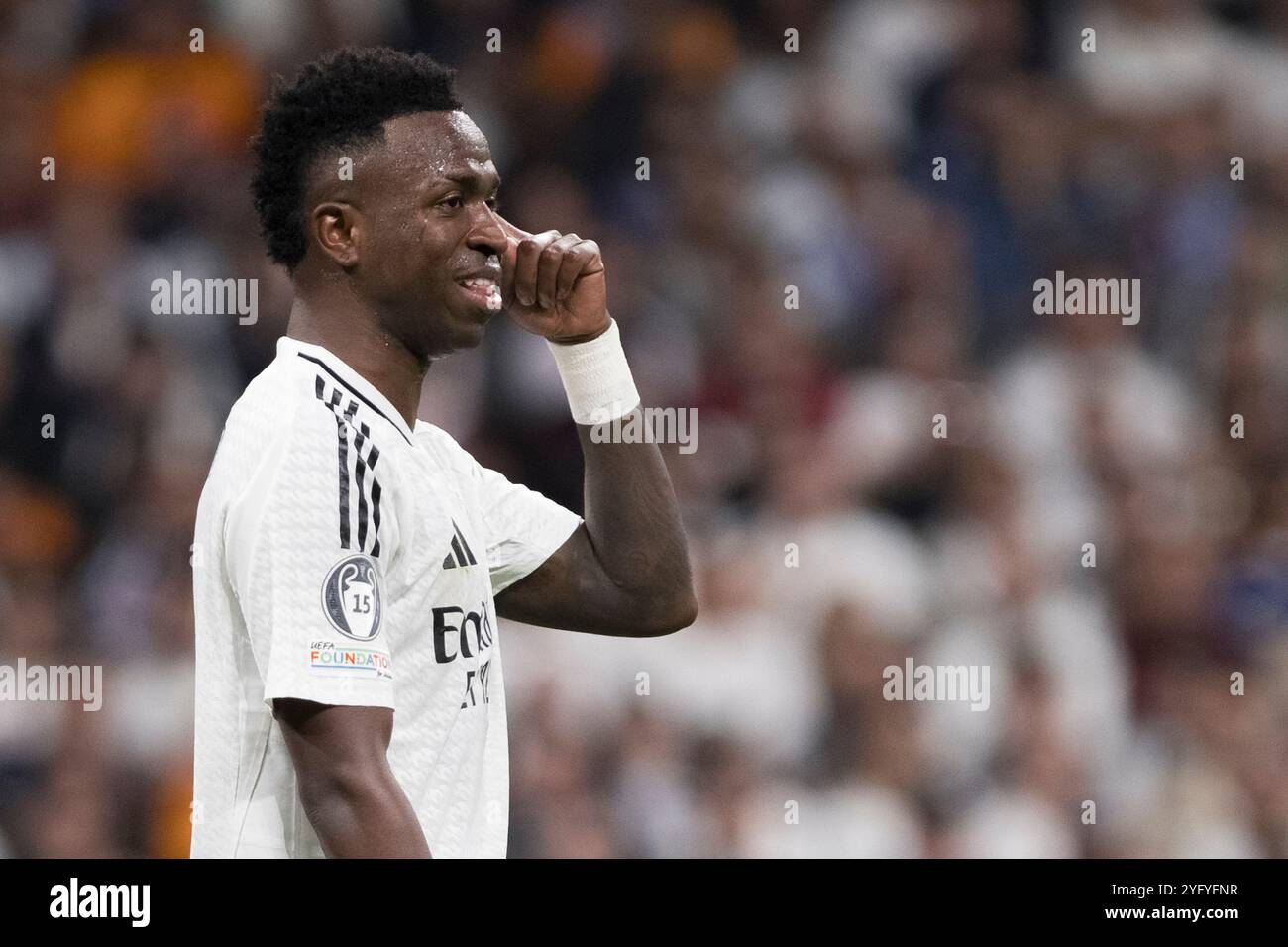 MADRID, SPAIN - November 5: Vinicius jr of Real Madrid makes the ...