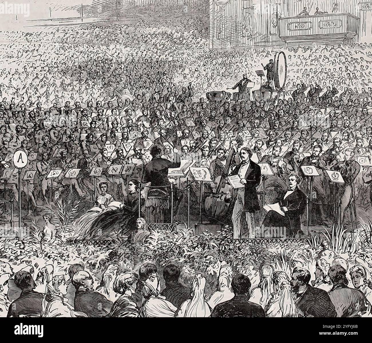 The Handel Festival in the Crystal Palace 1865 Stock Photo - Alamy