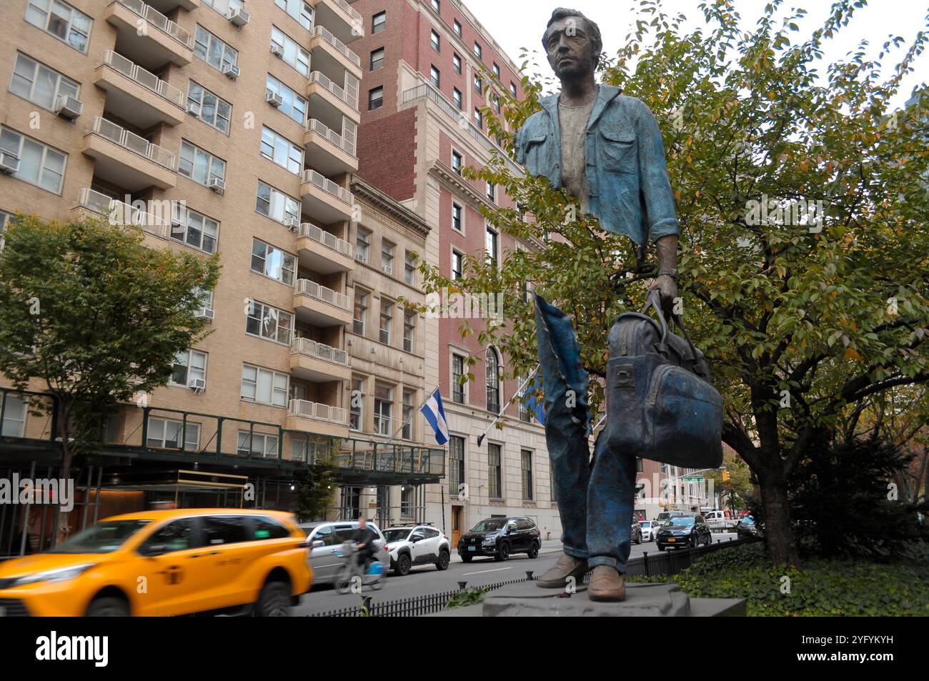 Artist Bruno Catalano's sculpture, “Bleu de Chine,” is seen in ...