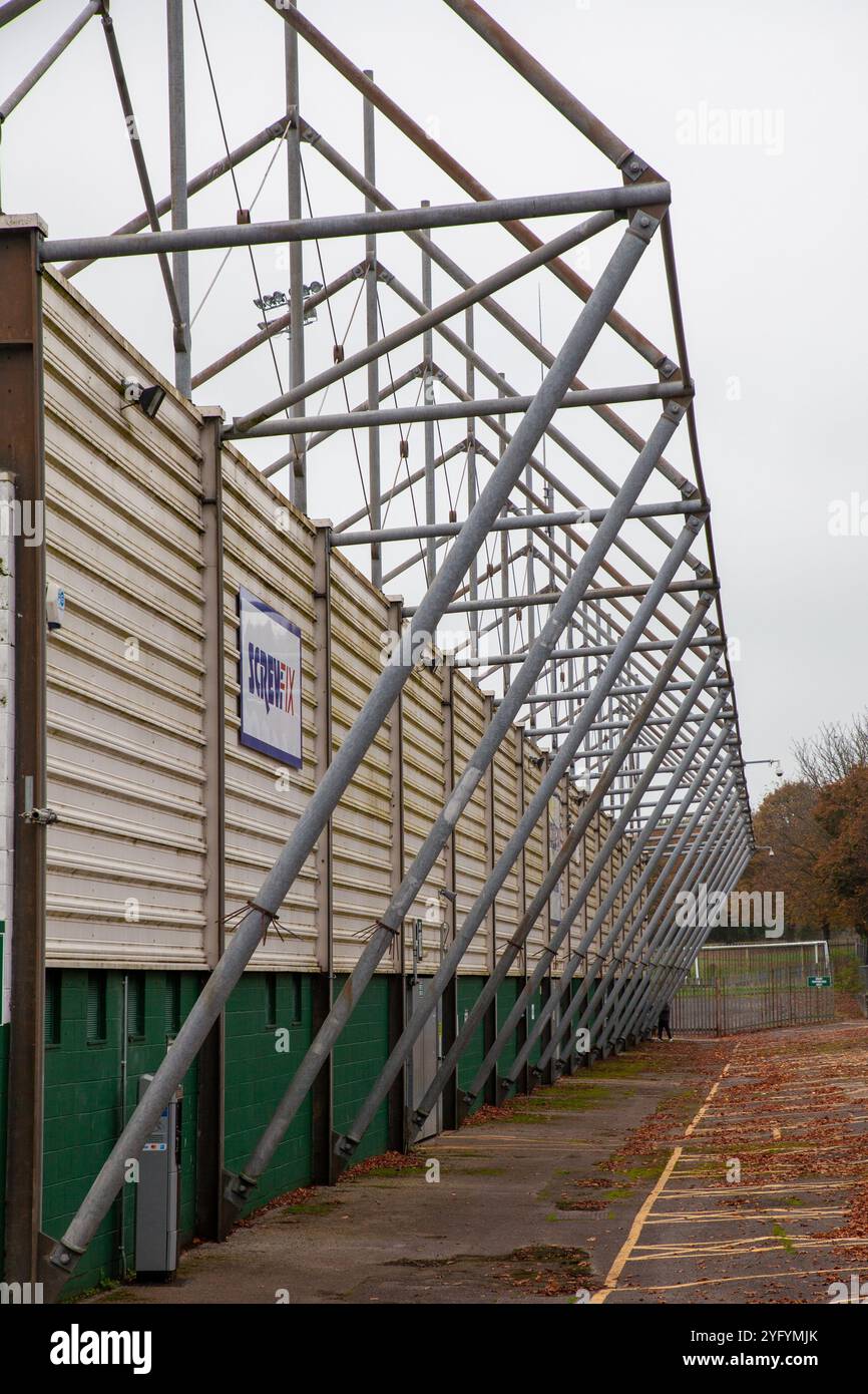 Yeovil Town FC stadium Huish Park Community Stand Stock Photo - Alamy