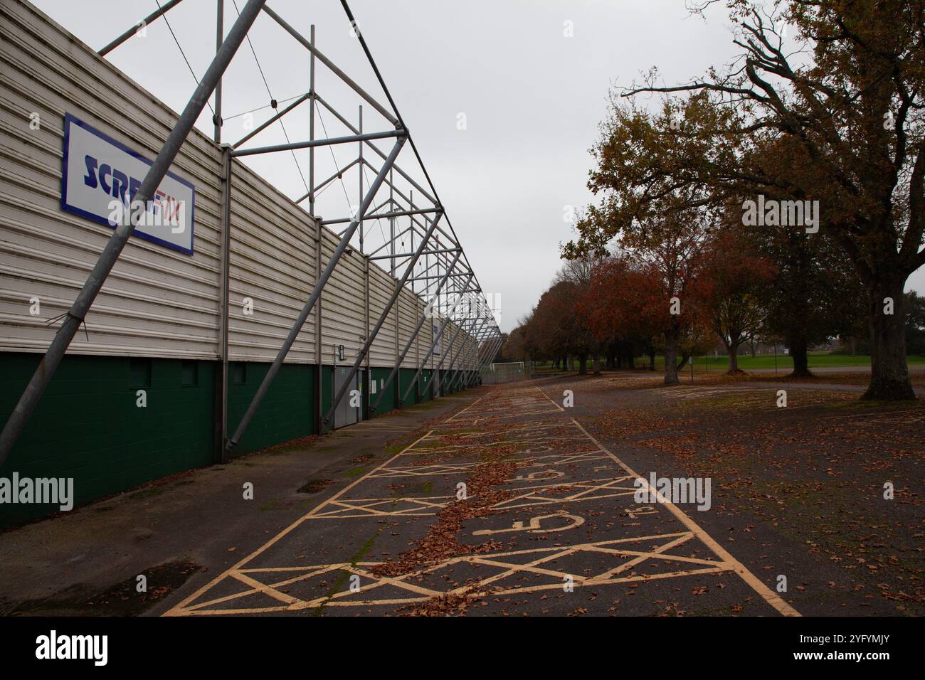 Yeovil Town FC stadium Huish Park Community Stand Stock Photo - Alamy