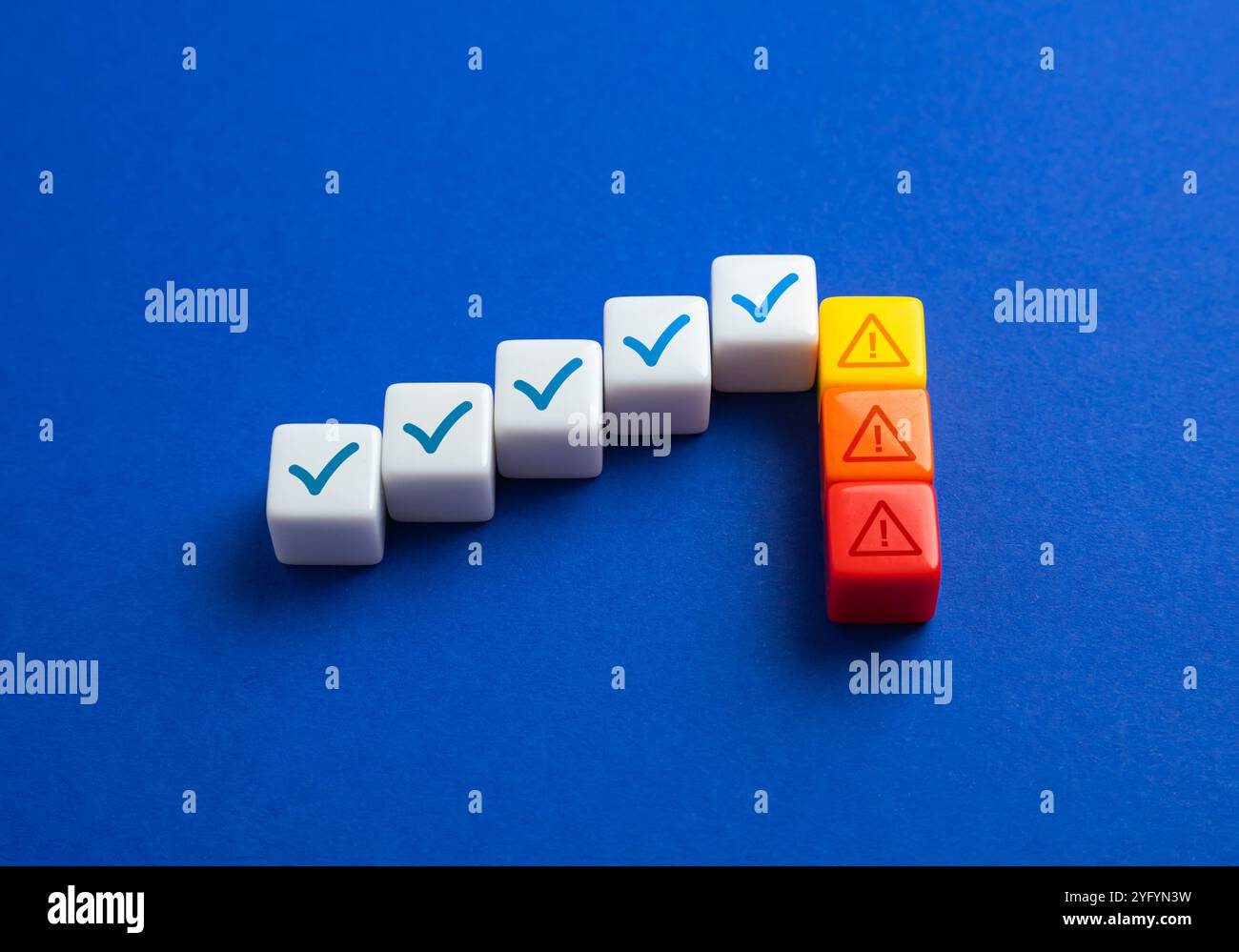 Cascade of errors and malfunctions. Failure of work and tasks. Critical ...