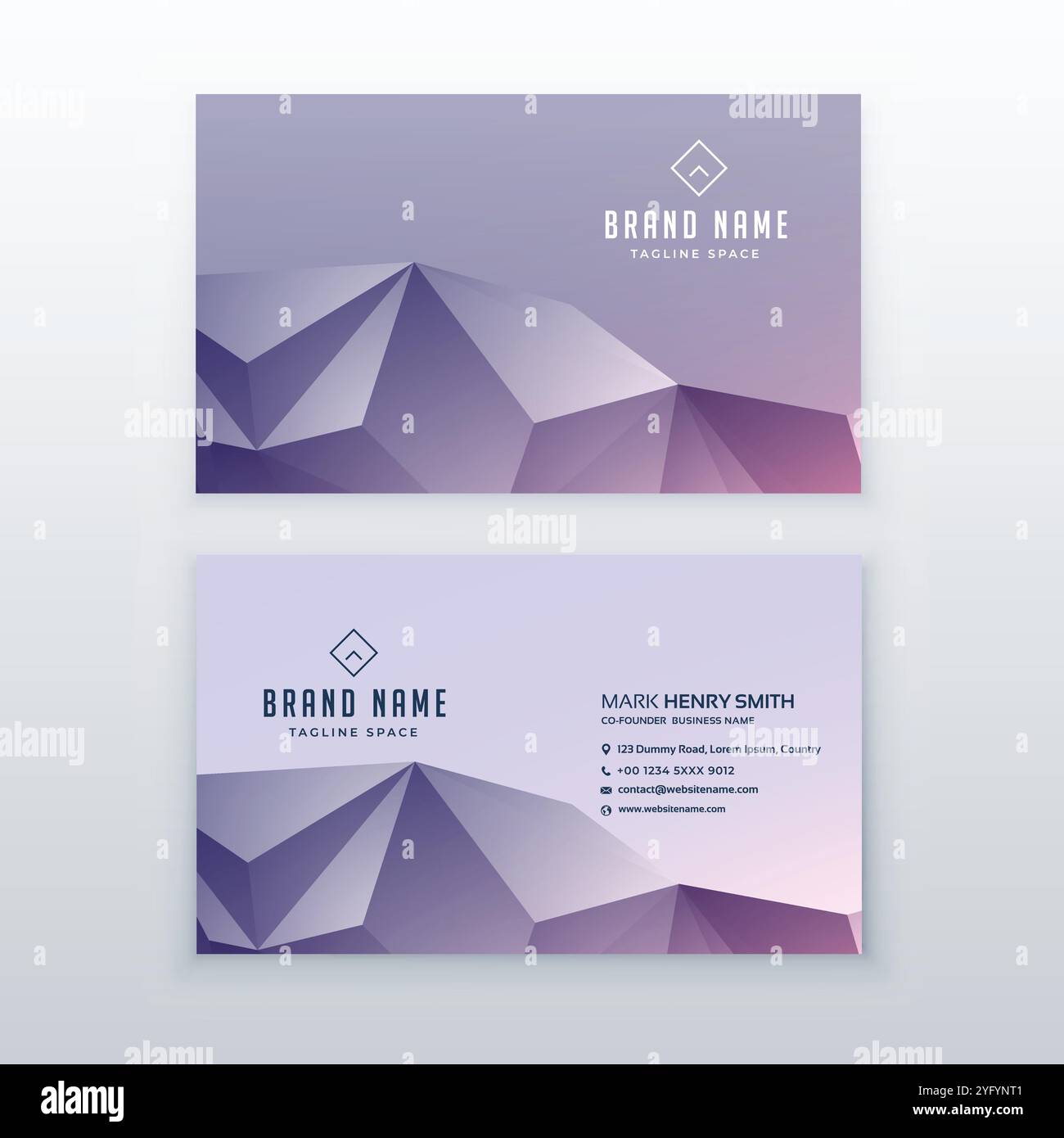 creative low poly business card design Stock Vector Image & Art - Alamy