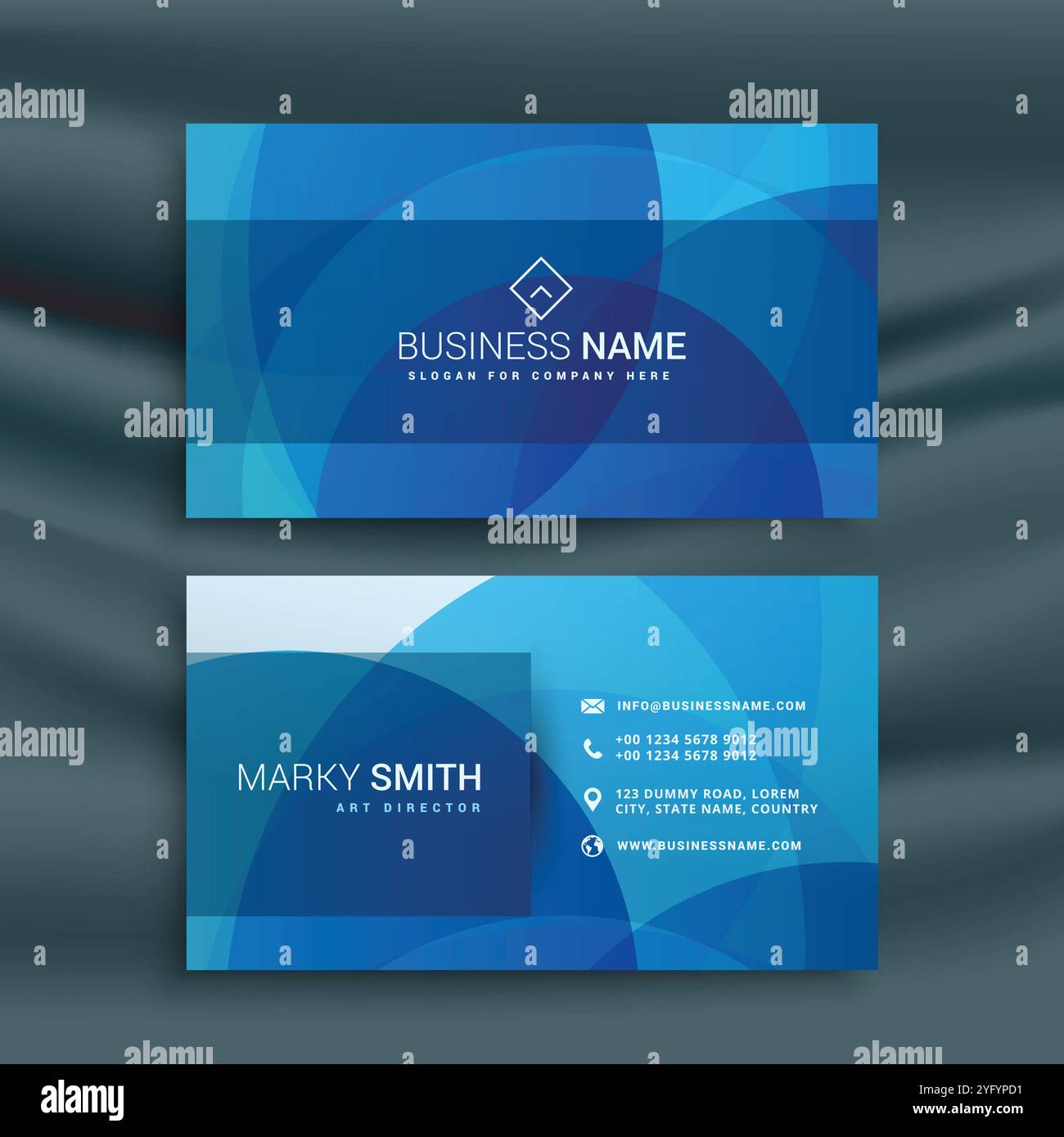 modern abstract blue busienss card design Stock Vector Image & Art - Alamy