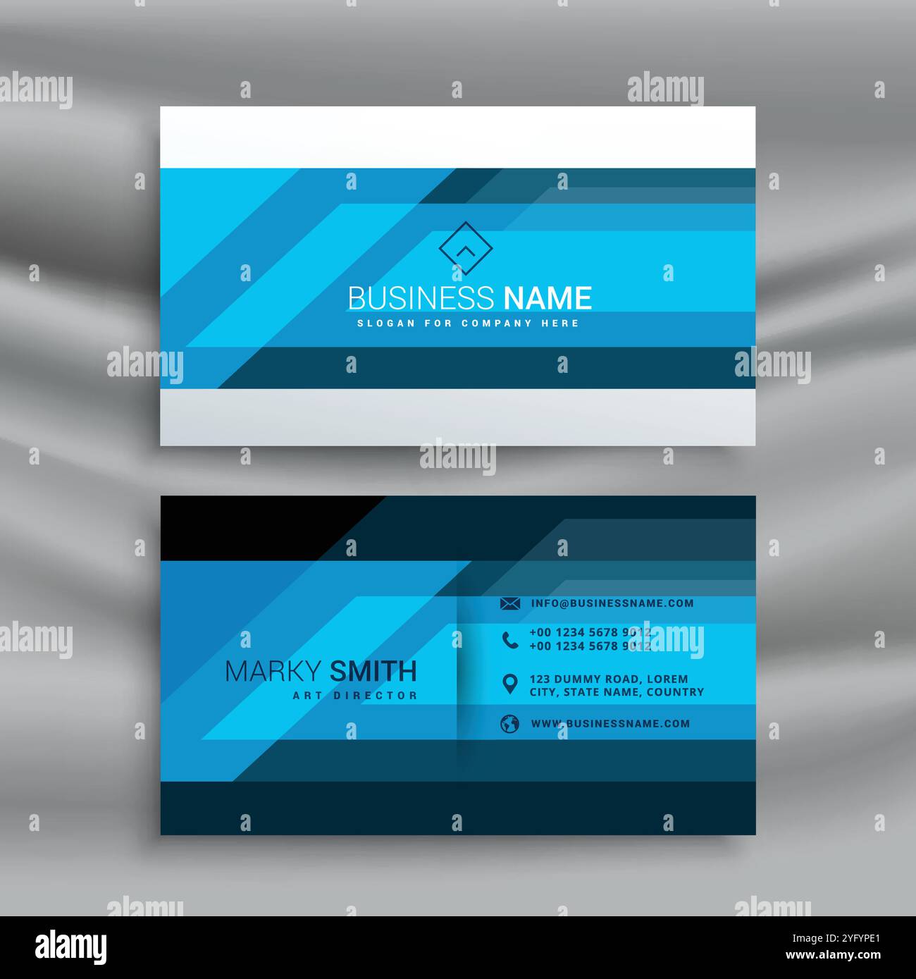 blue professional business card design Stock Vector Image & Art - Alamy