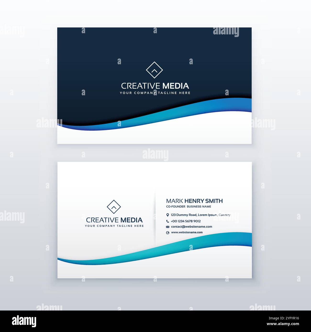 Wave business card hi-res stock photography and images - Alamy