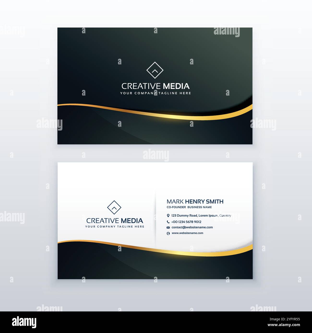 premium business card design template Stock Vector Image & Art - Alamy