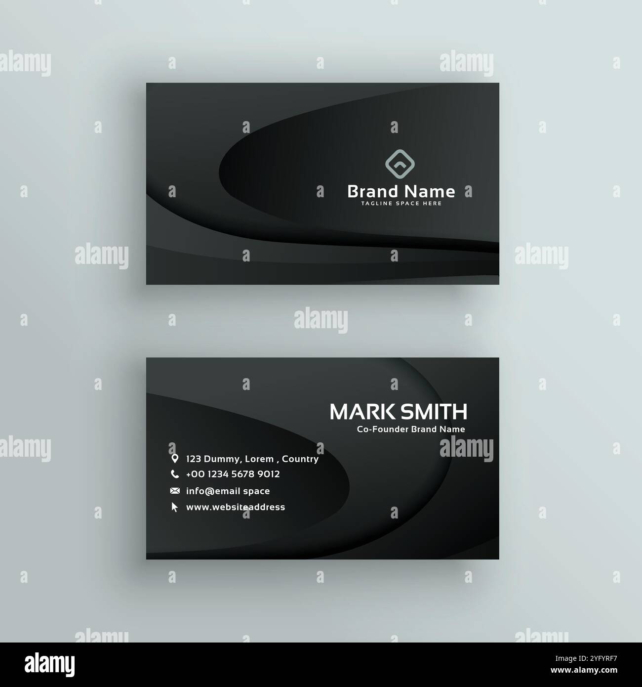 vector dark business card design Stock Vector Image & Art - Alamy