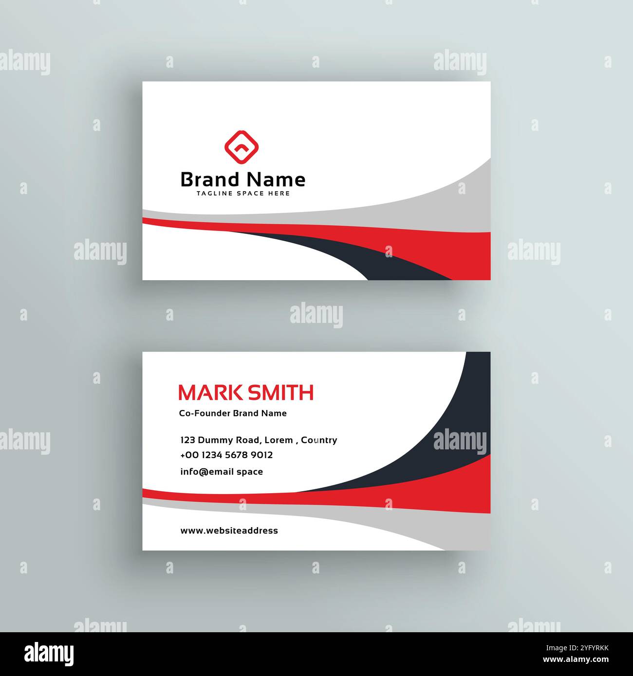 modern clean business card vector design Stock Vector Image & Art - Alamy