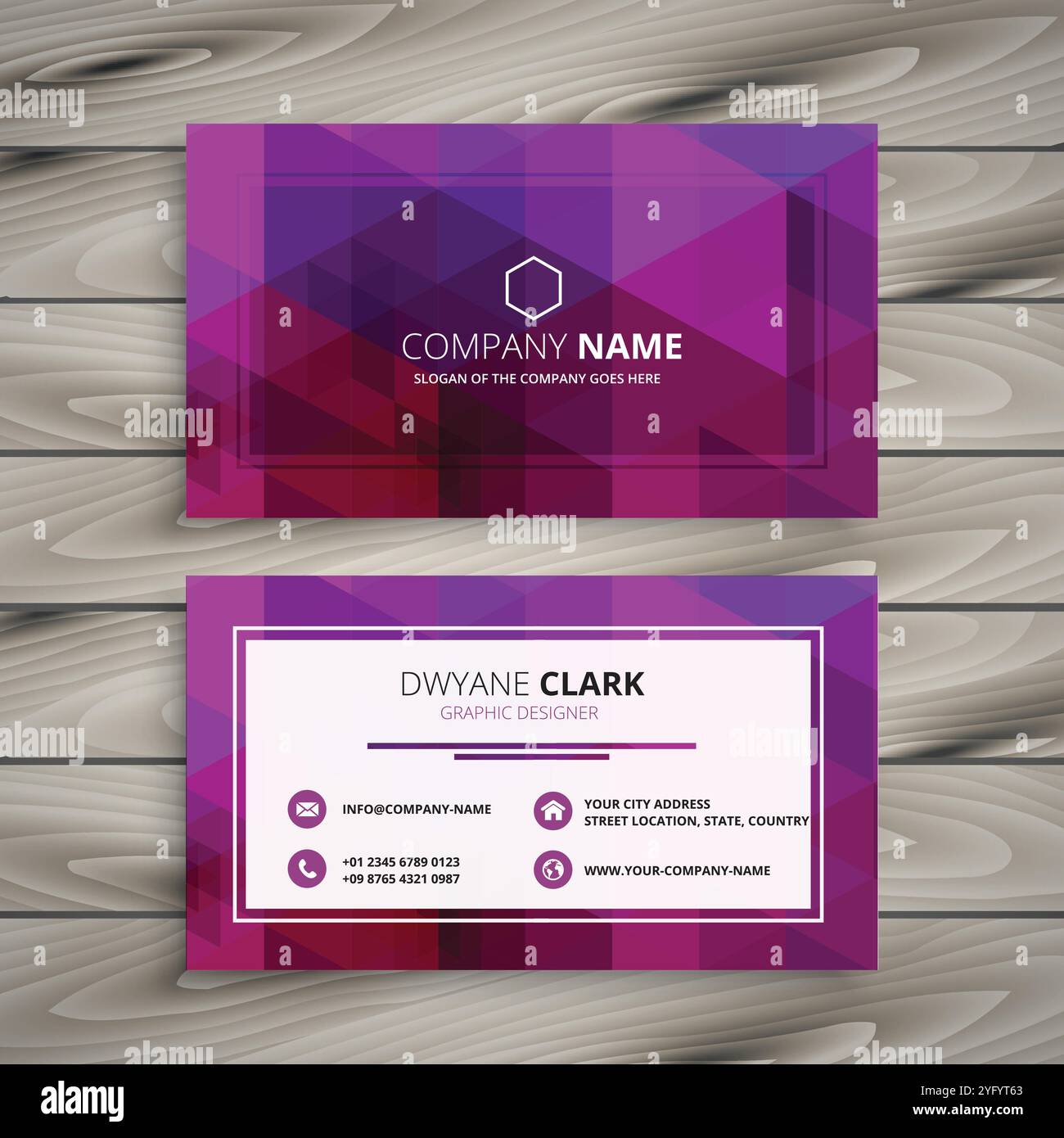 elegant purple business card design Stock Vector Image & Art - Alamy