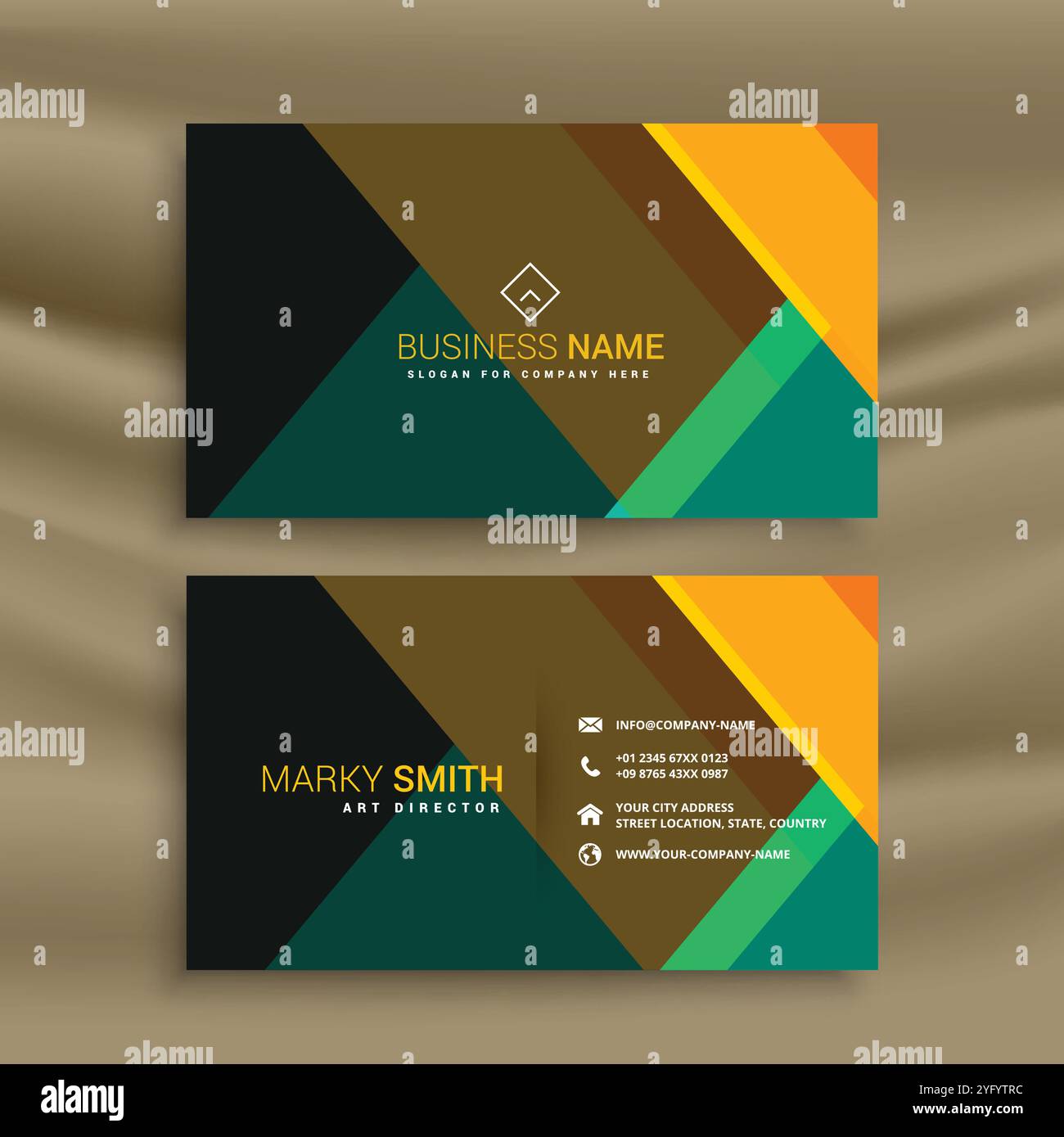 geometric modern business card design Stock Vector Image & Art - Alamy