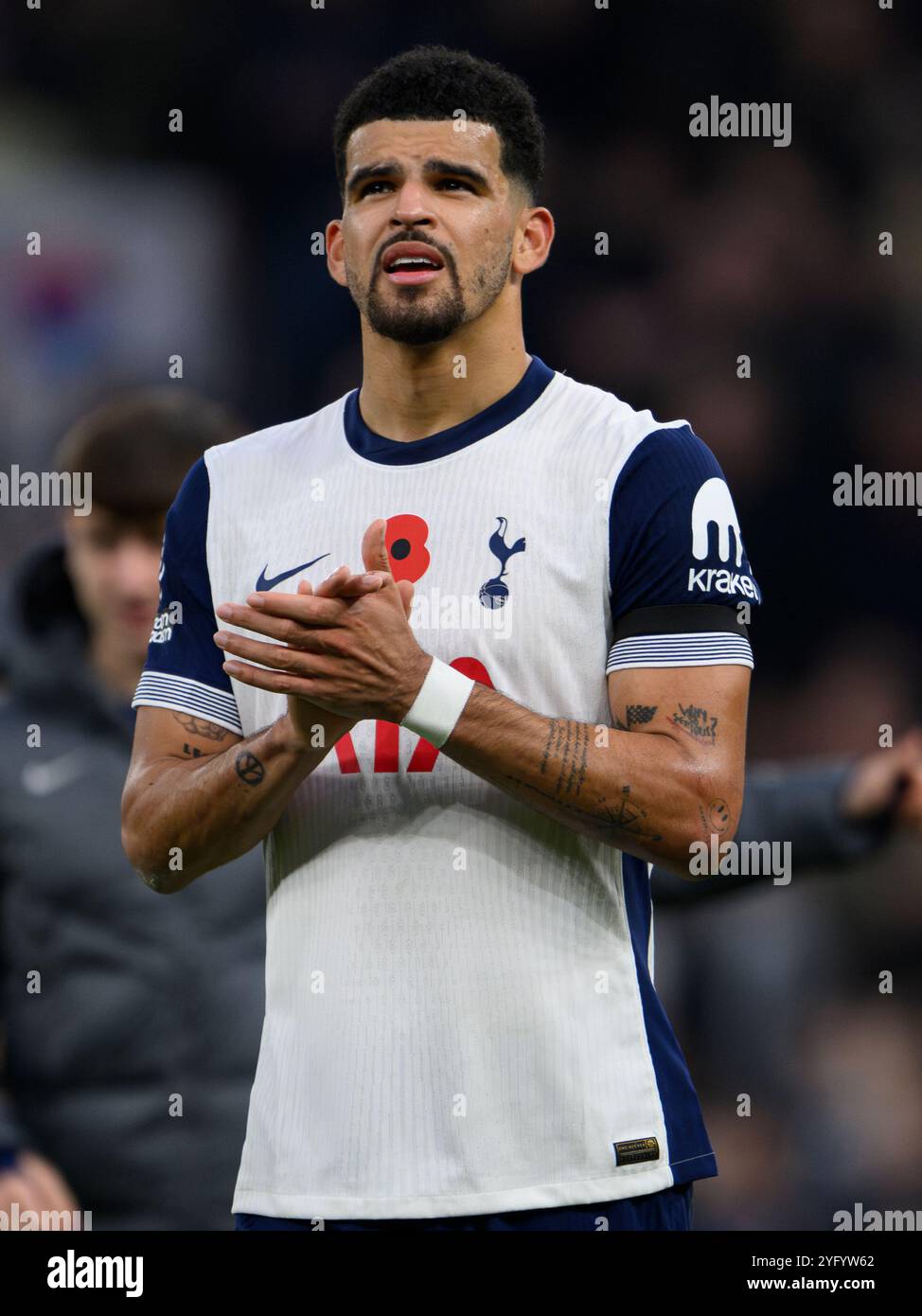 London, England - November 3rd: Tottenham Hotspur's Dominic Solanke ...