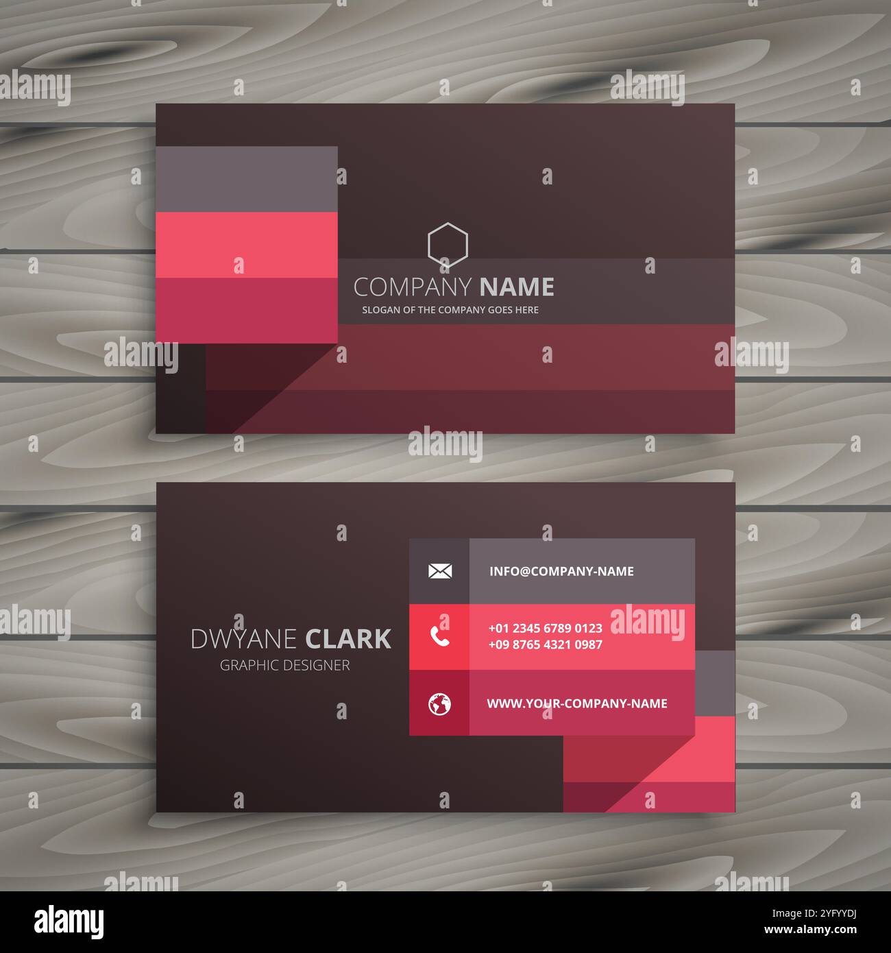 modern red business card design Stock Vector Image & Art - Alamy