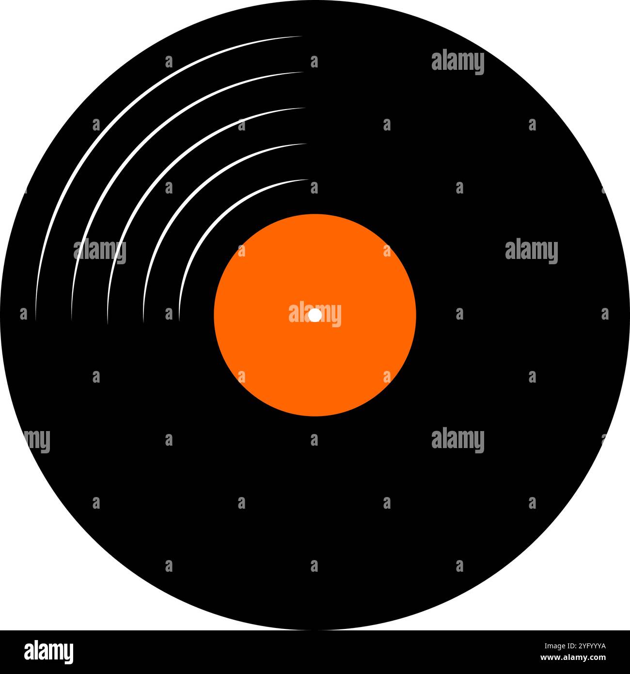 Black vinyl plate icon. Single album, long play music record isolated ...