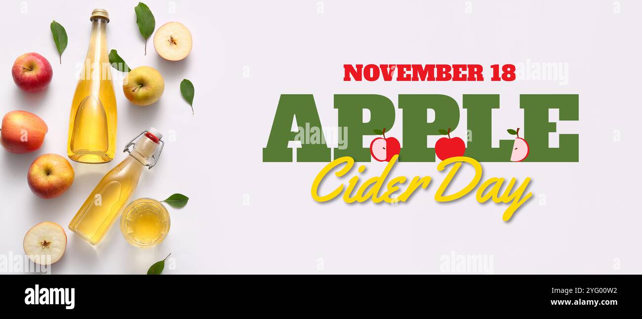 Banner for Apple Cider Day Stock Photo - Alamy