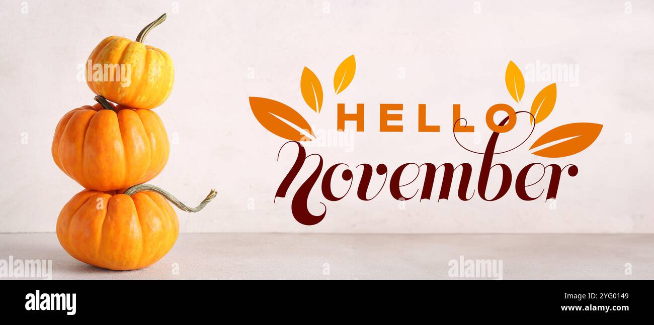 Hello november month hi-res stock photography and images - Alamy
