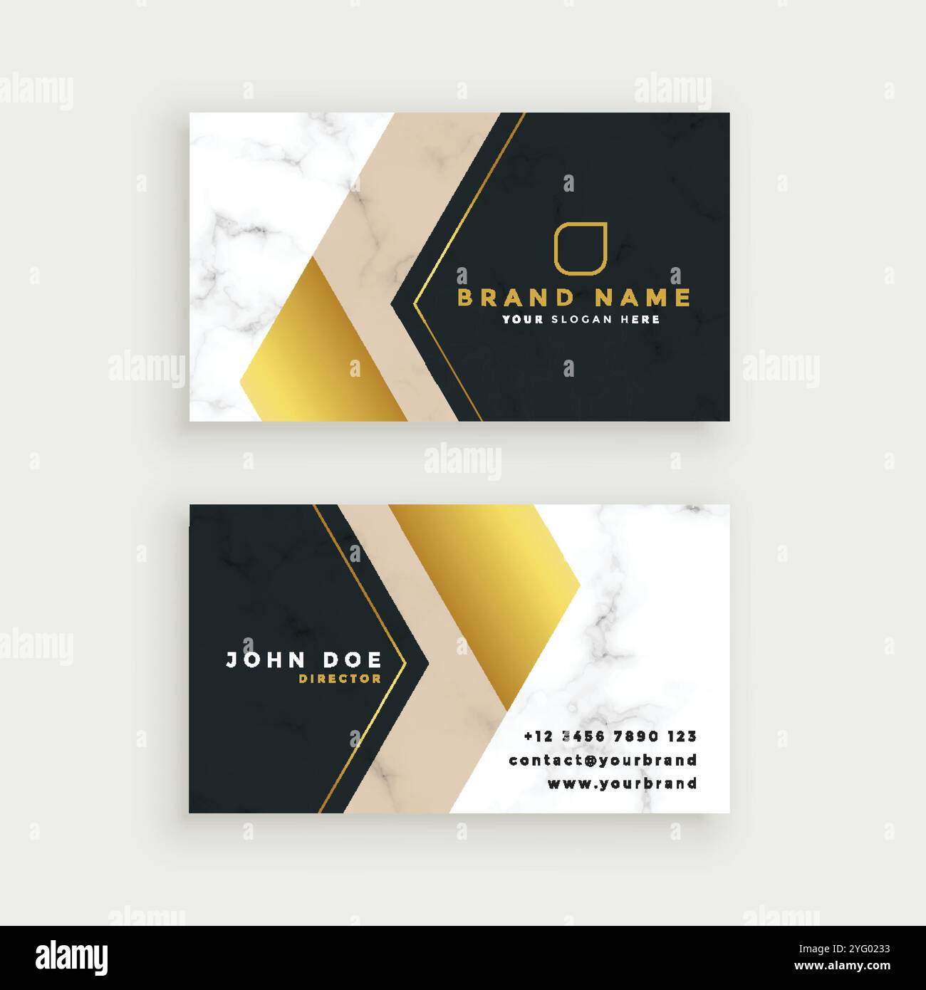 premium marble business card in gold theme Stock Vector Image & Art - Alamy
