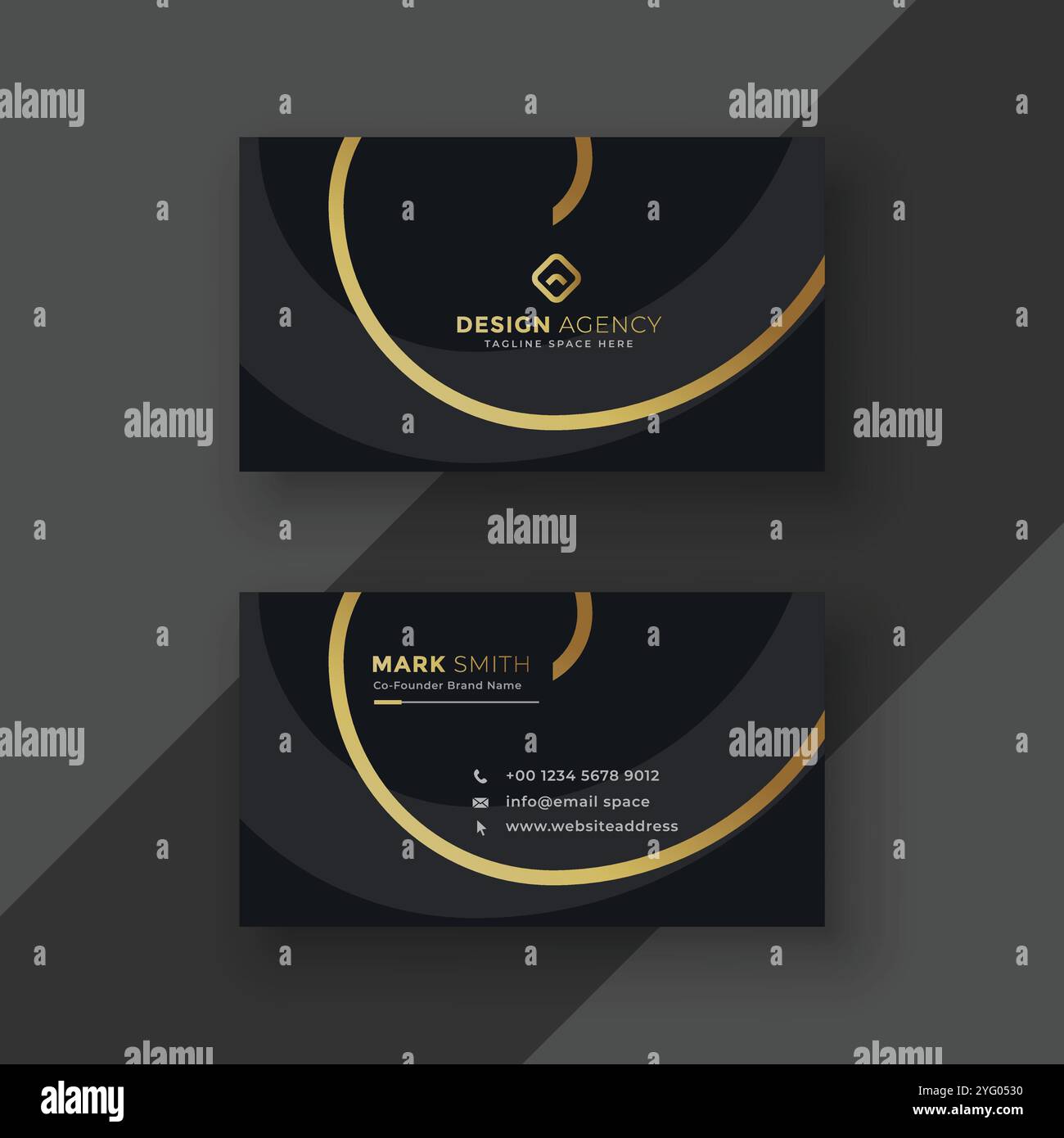 premium dark business card design Stock Vector Image & Art - Alamy