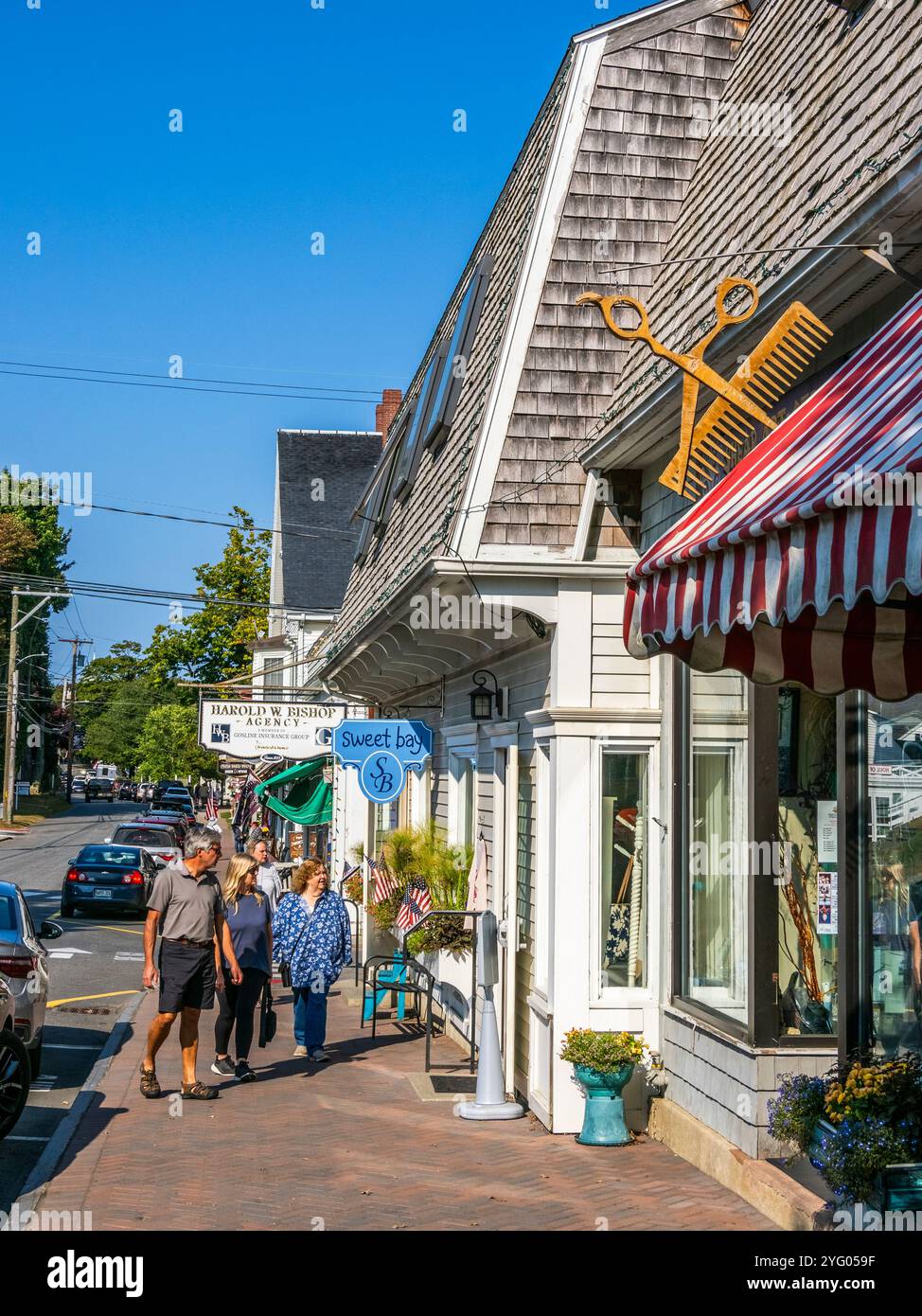 Coastal tourist town of Boothbay Harbor Maine Stock Photo - Alamy
