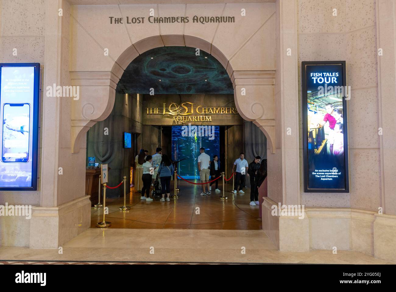 The Lost Chambers aquarium at the Atlantis the Palm hotel in Dubai ...