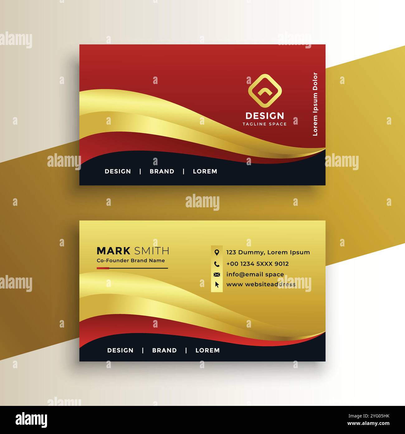 Golden visiting card Stock Vector Images - Alamy