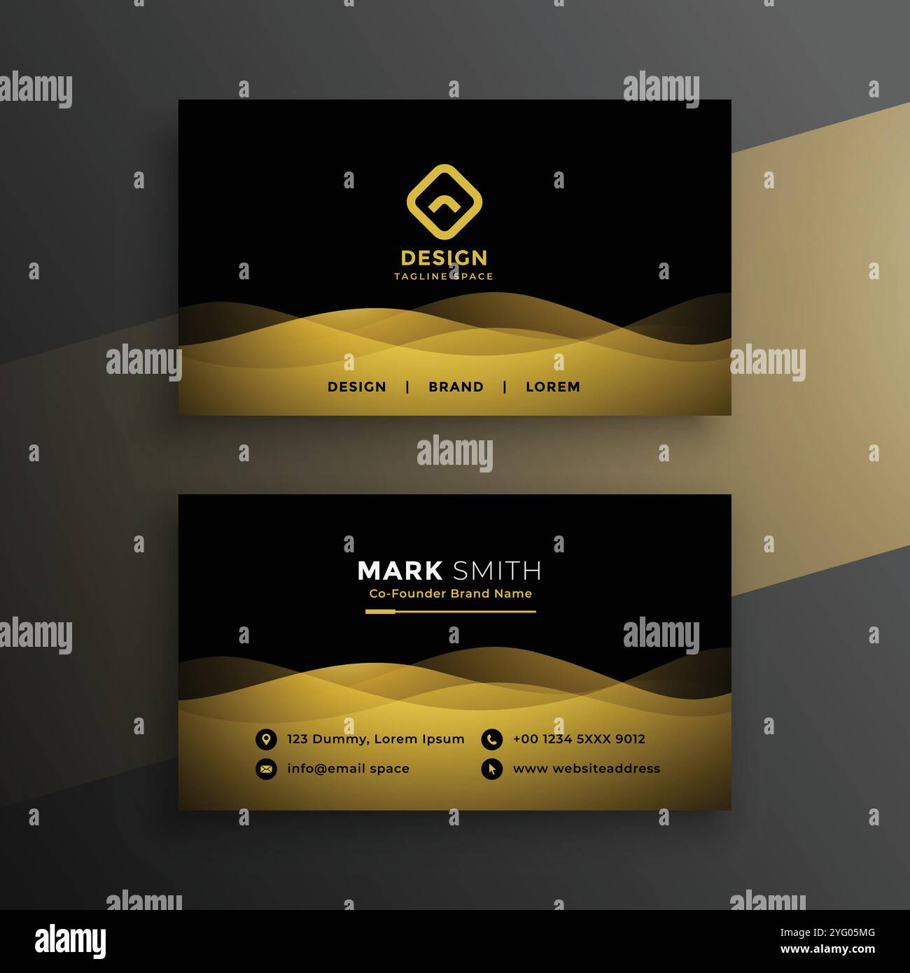 premium dark business card design Stock Vector Image & Art - Alamy