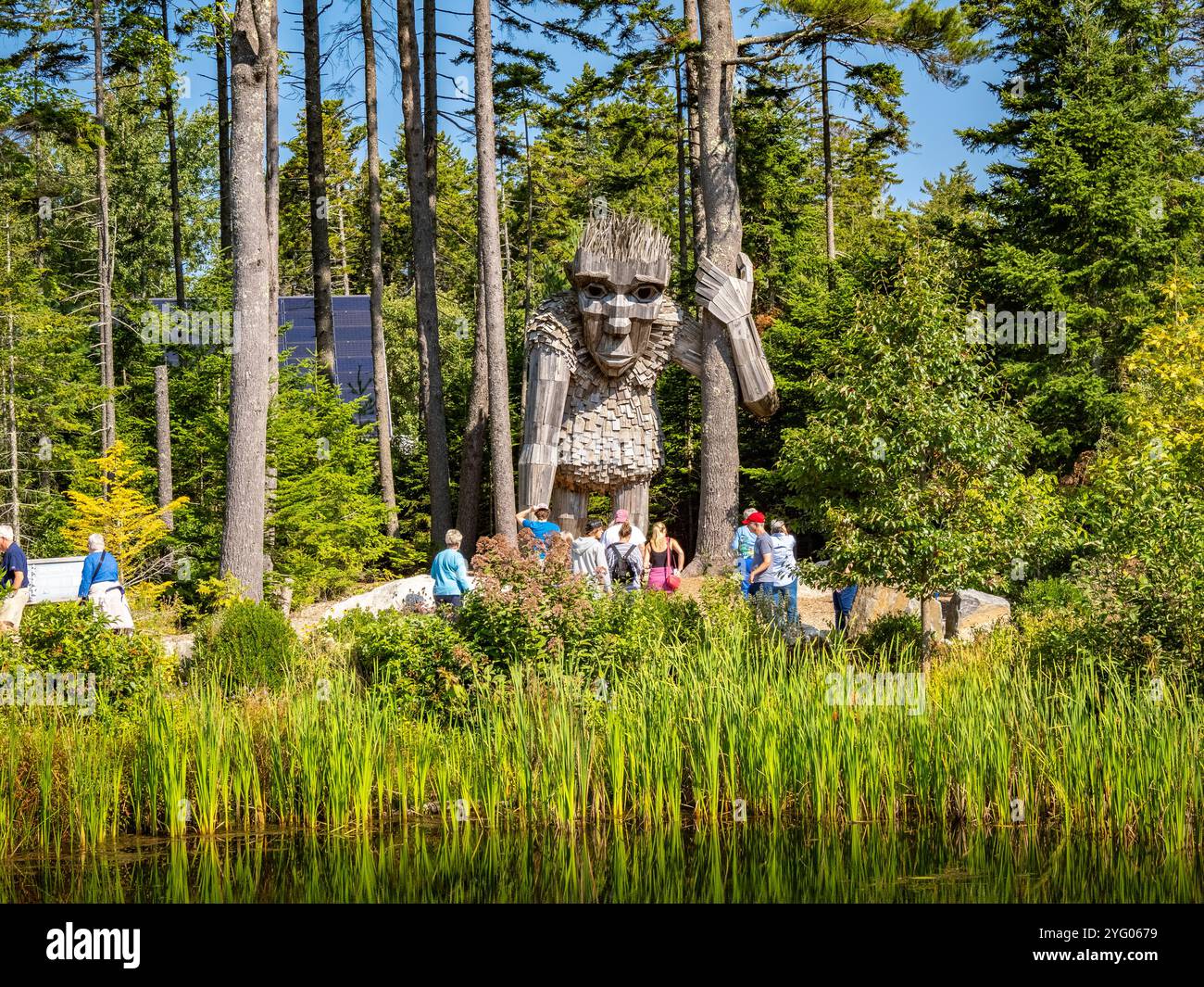giant troll, Roskva, in the Coastal Maine Botanical Gardens in Boothbay ...