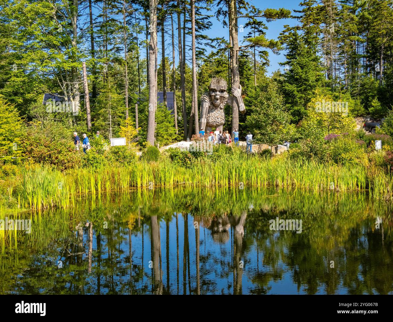 giant troll, Roskva, in the Coastal Maine Botanical Gardens in Boothbay ...