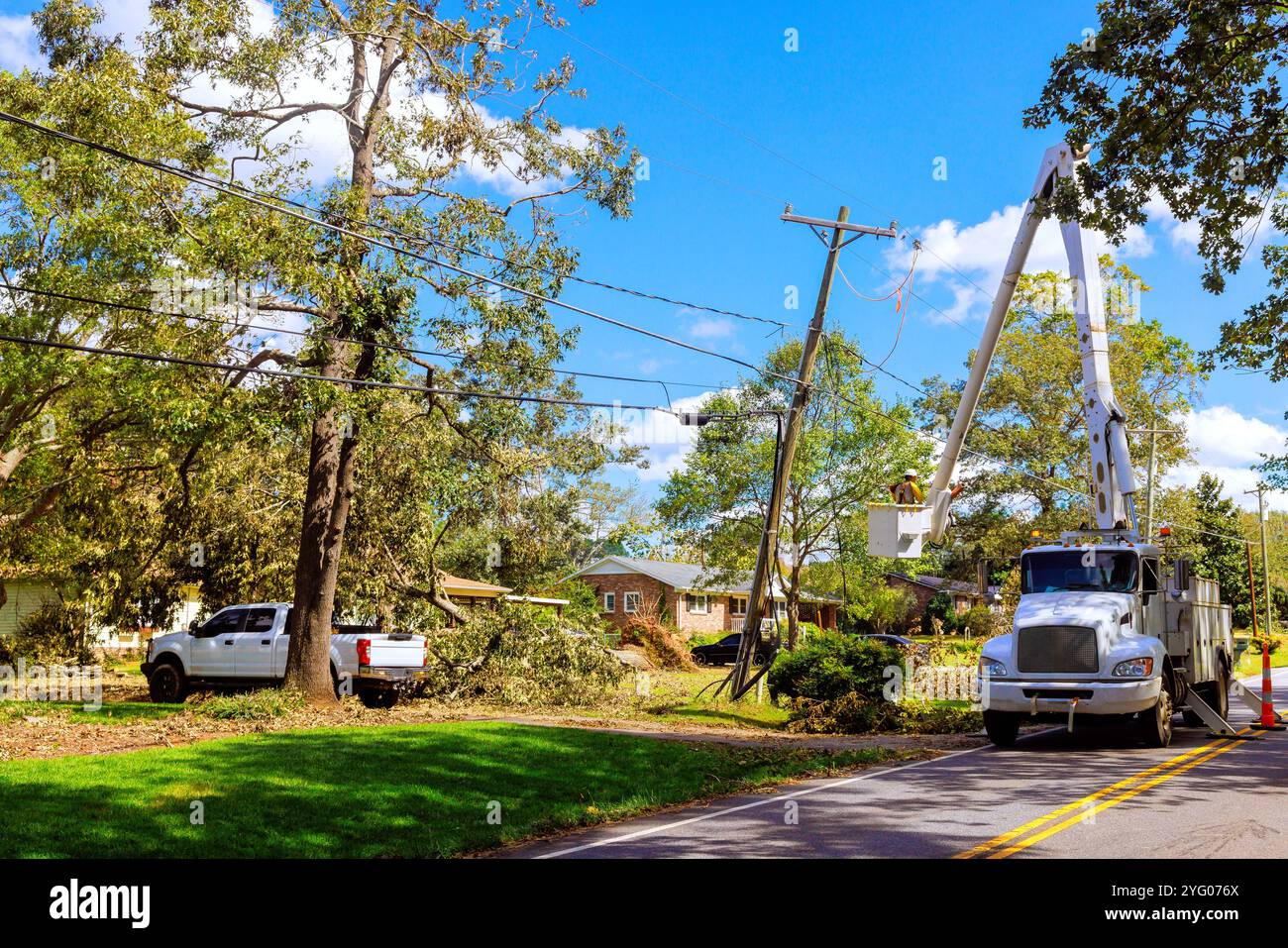 Wooden pole mounted electricity hi-res stock photography and images - Alamy