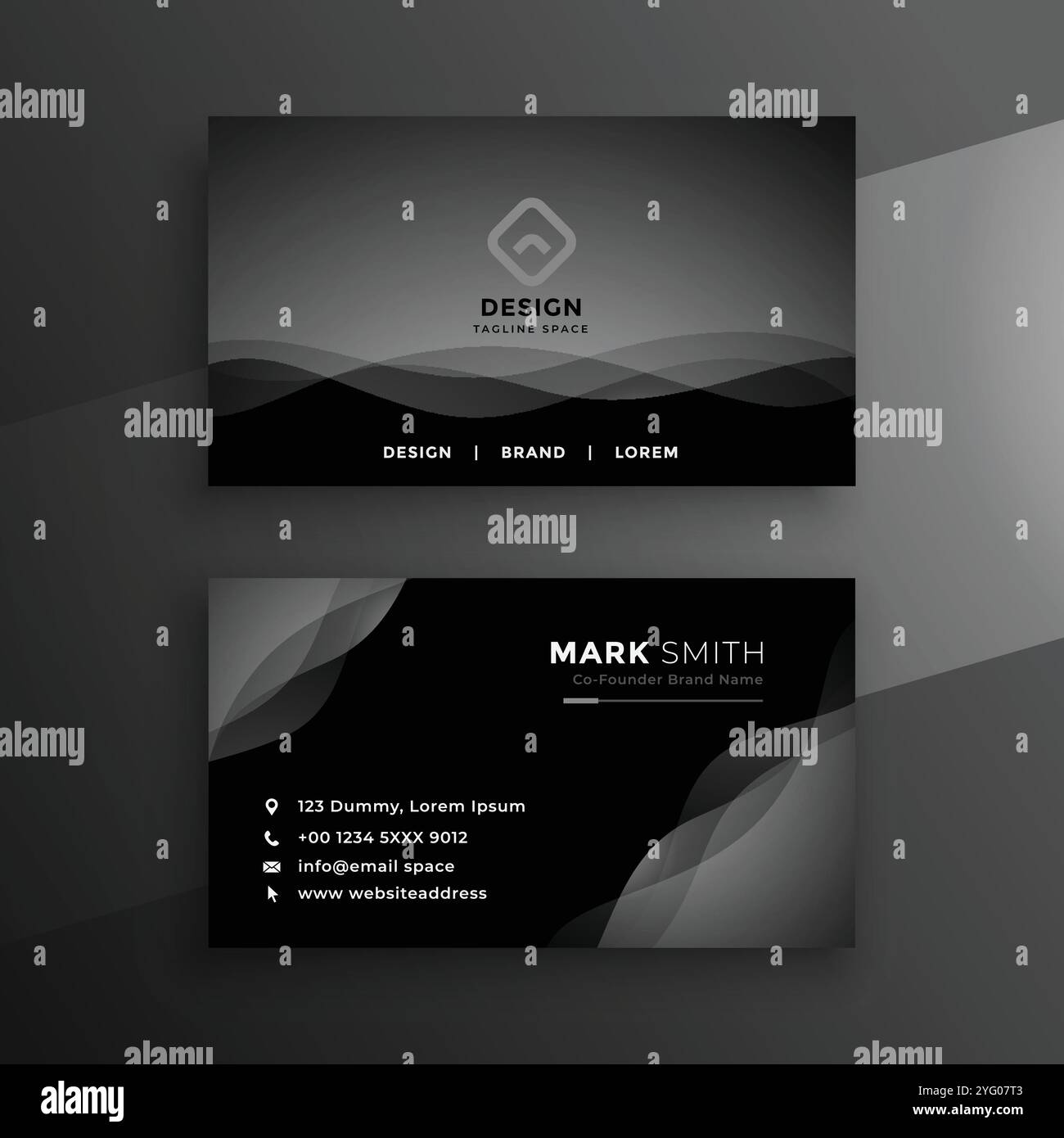 Modern id card design Black and White Stock Photos & Images - Alamy