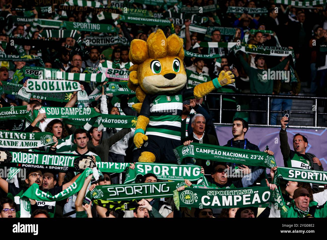 Portugal. 05th Nov, 2024. Jubas of Sporting CP mascot seen during the ...