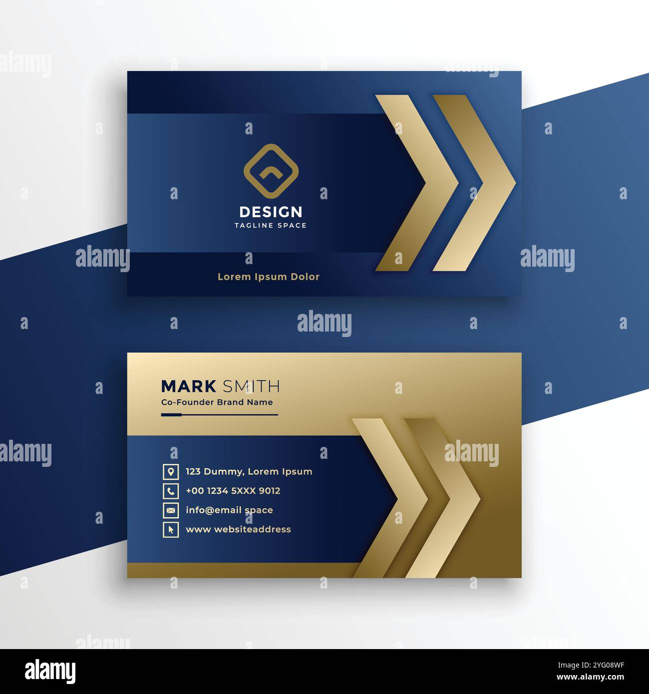 stylish premium gold business card design Stock Vector Image & Art - Alamy