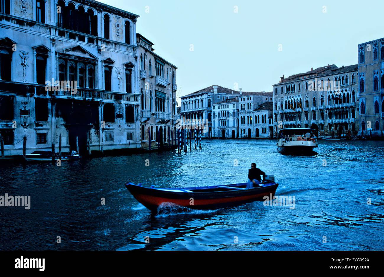 Boat on the Canal Grande, Venice Italy Stock Photo - Alamy