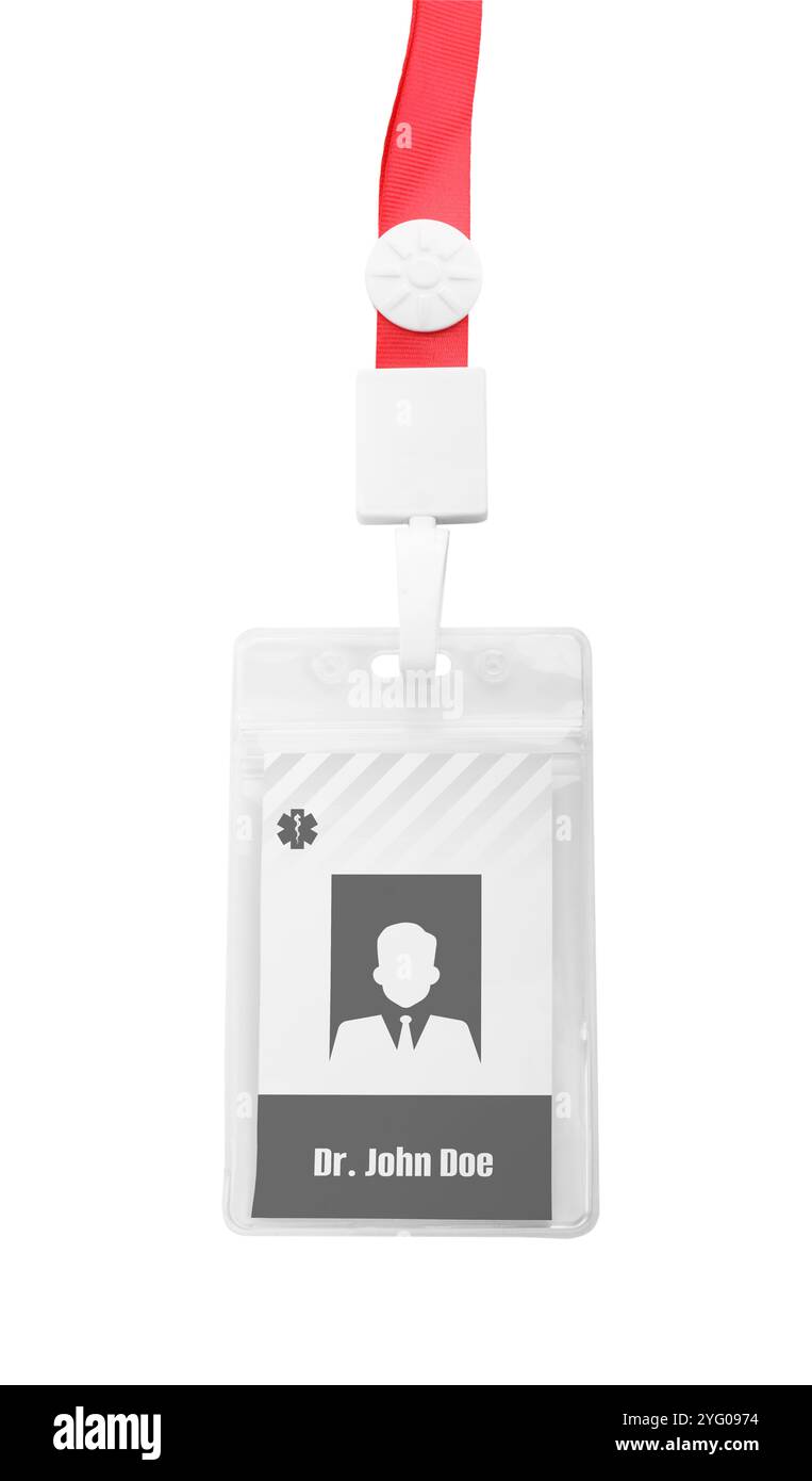 Doctor name tag Cut Out Stock Images & Pictures - Alamy