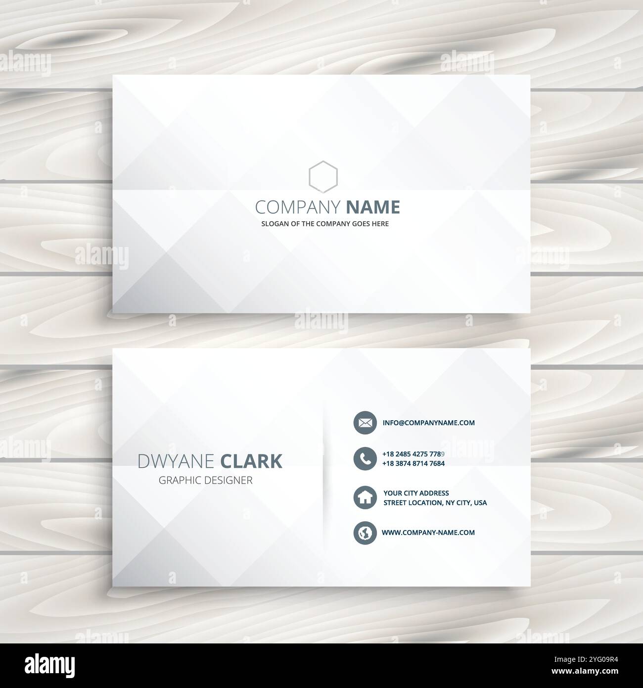 minimal white business card design template Stock Vector Image & Art ...