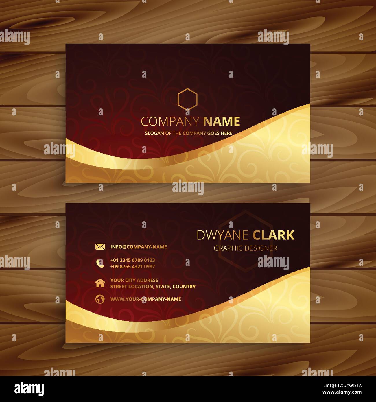 premium golden business card design Stock Vector Image & Art - Alamy