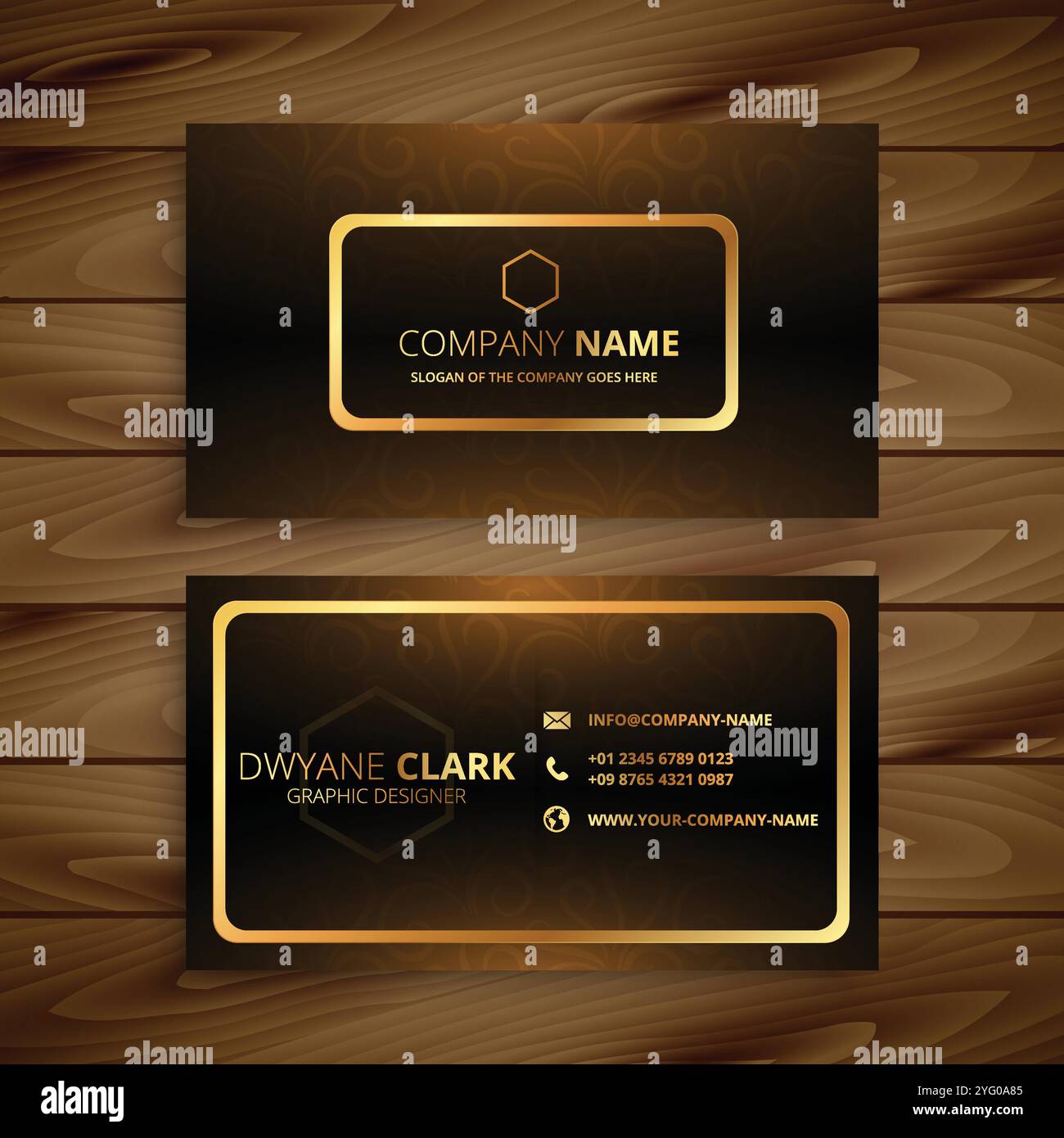 premium golden business card design Stock Vector Image & Art - Alamy