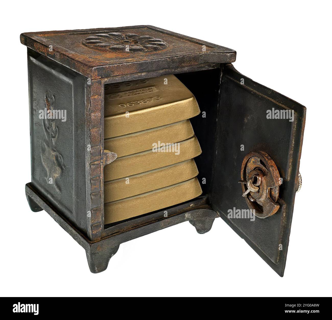 Rusty safe gold bars hi-res stock photography and images - Alamy