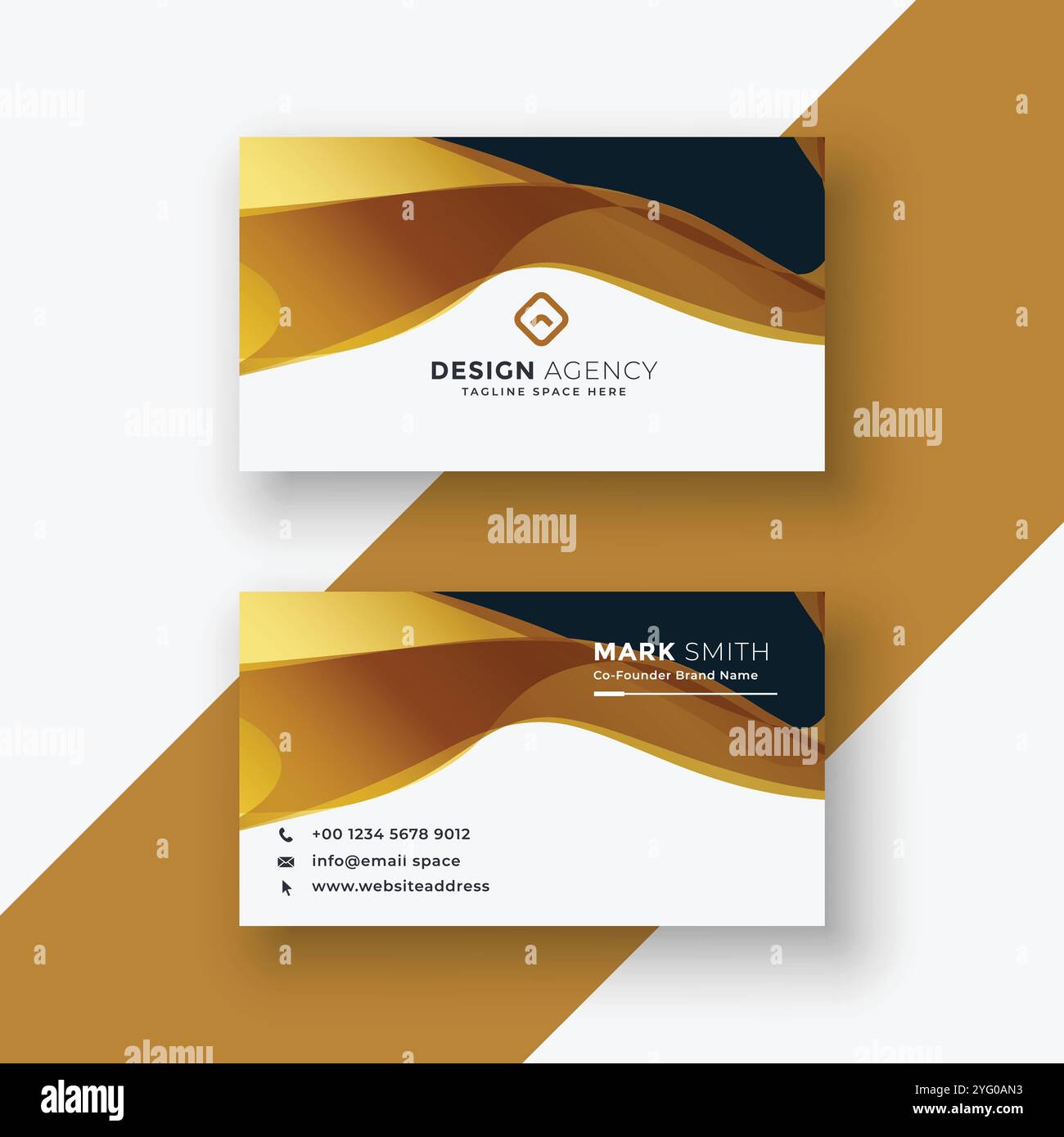 Golden business card in Stock Vector Images - Alamy