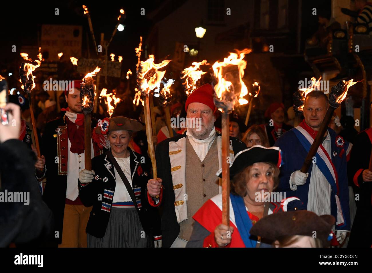 Lewes, UK. 5th November 2024. Thousands fill the streets of Lewes in ...