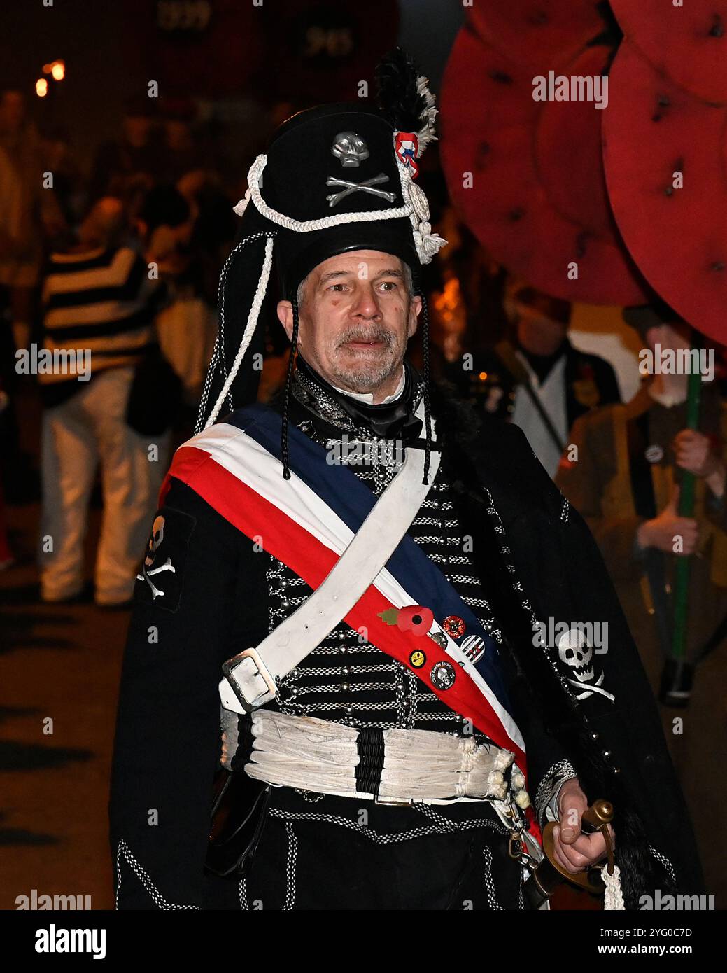 Lewes, UK. 5th November 2024. Thousands fill the streets of Lewes in ...