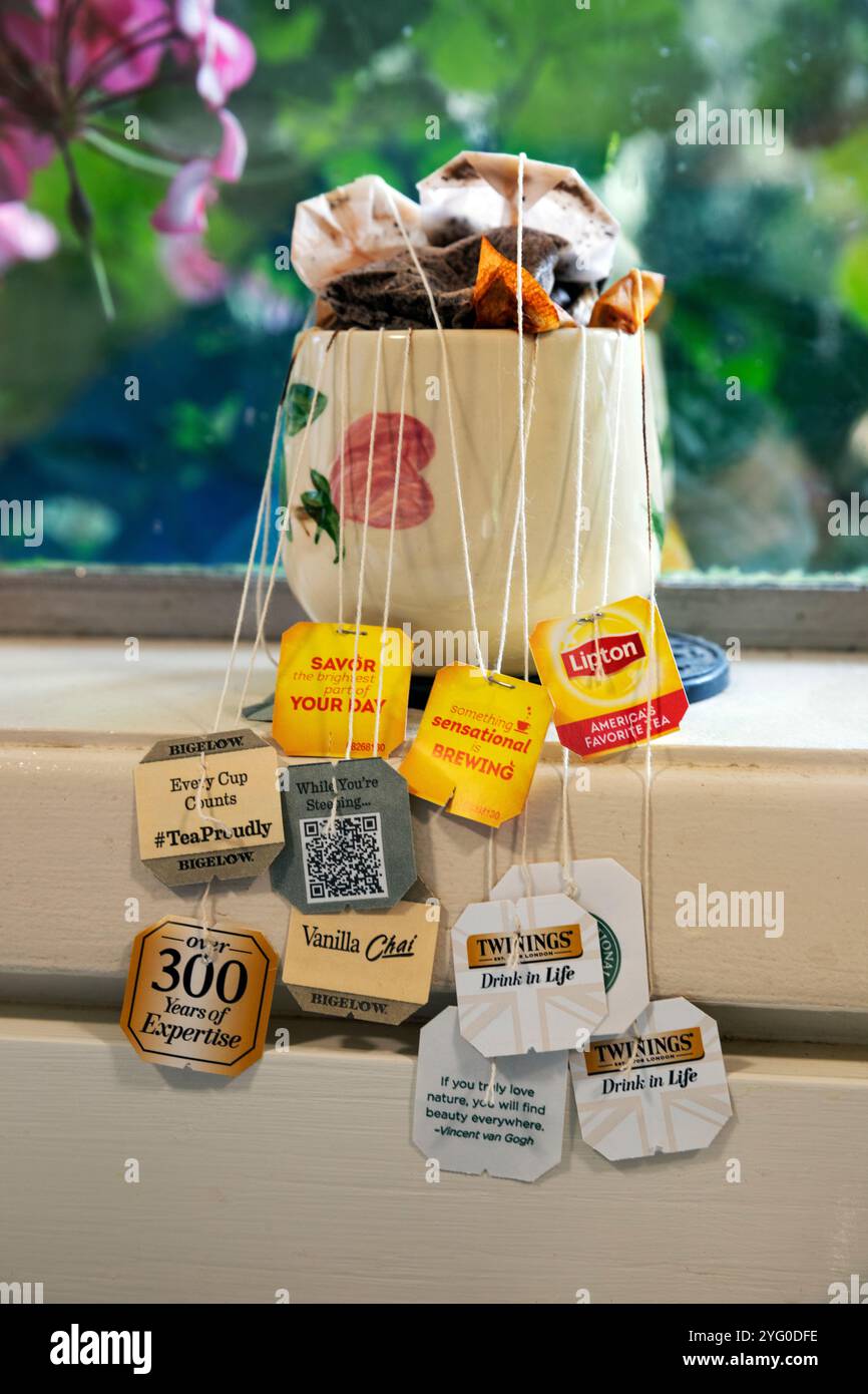 Mess of tea bags hi-res stock photography and images - Alamy