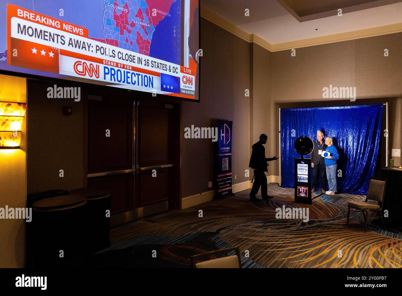 Jeff Bonkiewicz, left, and Jamie Bonkiewicz, right, pose with a blue ...